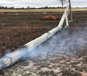 Burnt Pole Causes Blackout - southburnett.com.au